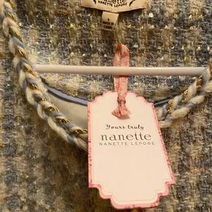 Nanette Lepore | Jackets & Coats | Nanette Lepore Light Blue And Cream ...